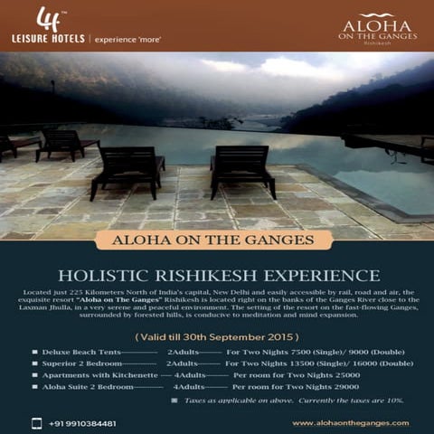 Holistic Rishikesh Experience Package at Aloha on the Ganges | PDF