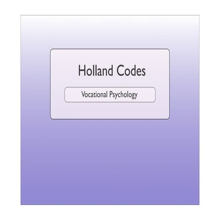 Holland Codes | PDF