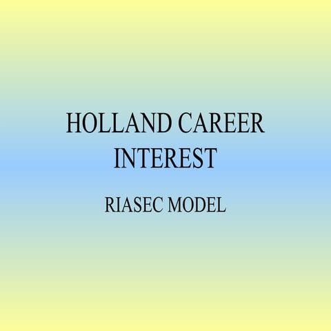 Holland-Personality-Types-BY-Holland-ppt | PPT