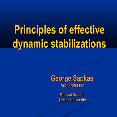Principles of effective dynamic stabilizations | PPT