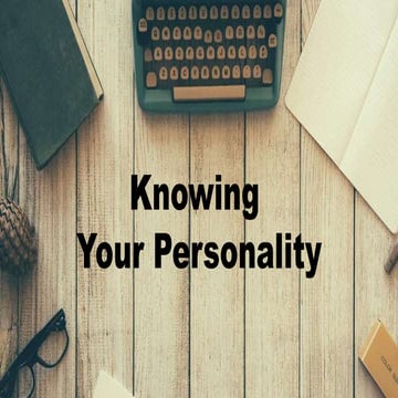 Holland Personality Test - Knowing Yourself | PPT