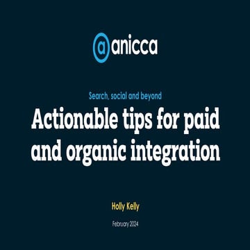 PPC Live #9 Talk - Holly Kelly - PPC & SEO Integration | PDF | Search ...