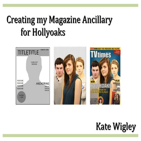 Hollyoaks Ancillary Magazine | PPT