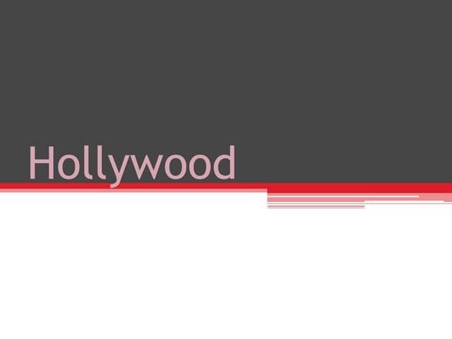 Hollywood presentation | PPTX