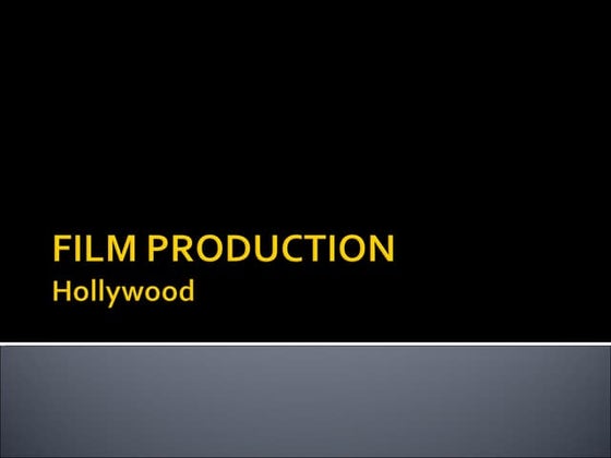 Film production stages | PPT
