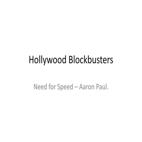 Hollywood blockbusters 2 | PPTX | Television | Entertainment