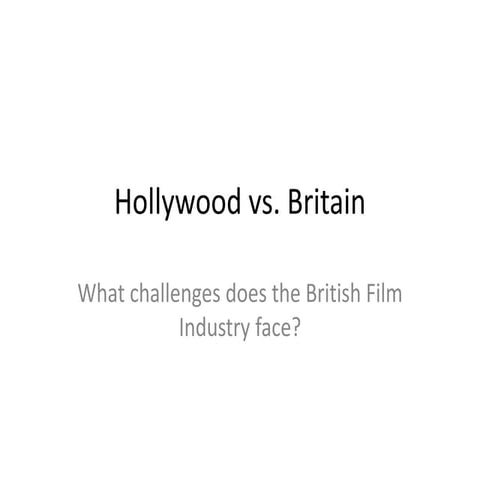 The hollywood film industry | PPTX