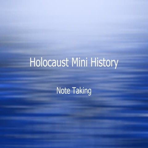 The Holocaust Notes | PPTX
