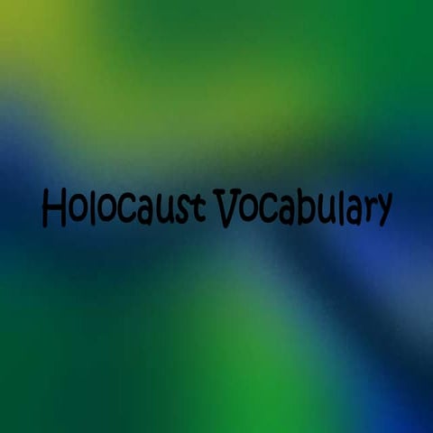 Holocaust Powerpoint | PPTX