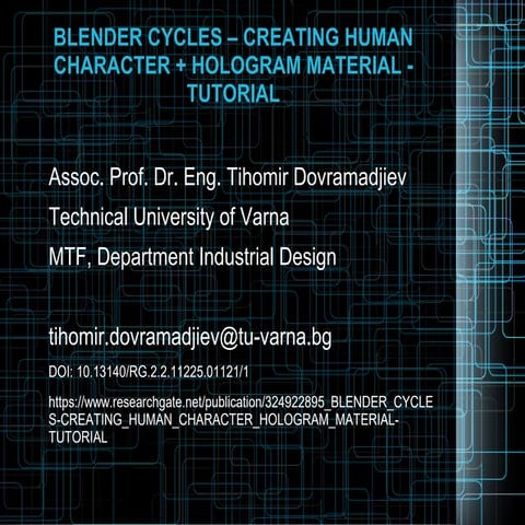 3D face creation via 2D images within blender virtual environment | PDF