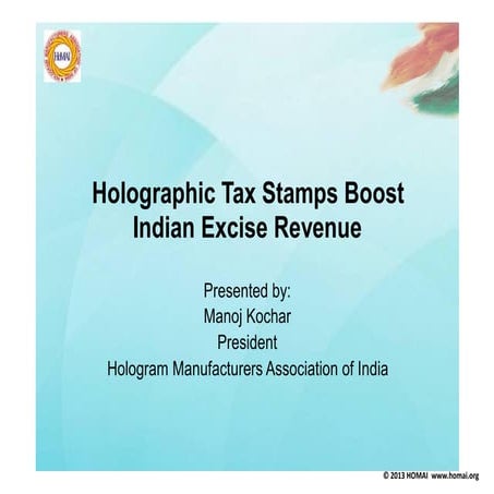 Holographic tax stamps boost indian excise revenue | PDF