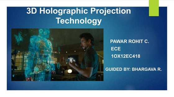 3d holographic projection ppt | PPTX