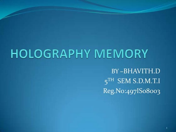 3D OPTICAL DATA STORAGE | PPT