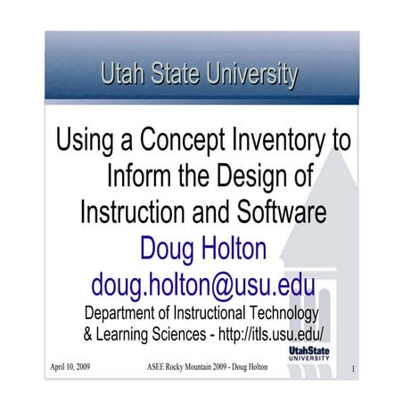 Using a Concept Inventory to Inform the Design of Instruction and ...