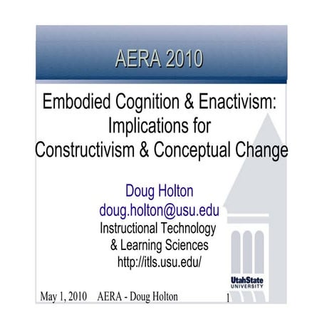 Embodied Cognition & Enactivism: Implications for Education | PDF