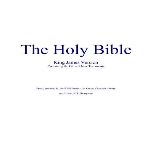 Holy bible kjv | PDF