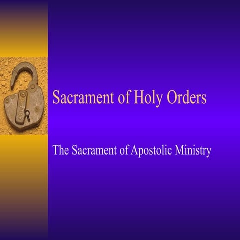 Holy orders | PPT