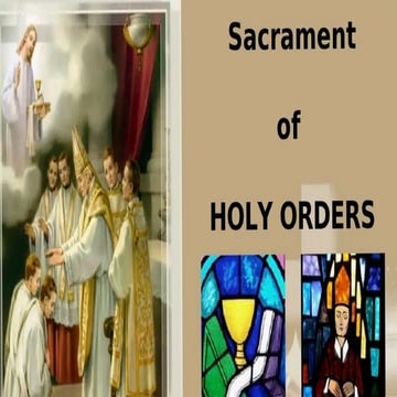 The sacrament of holy orders | PPTX