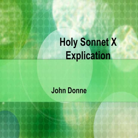 Holy Sonnet 10 | PPTX