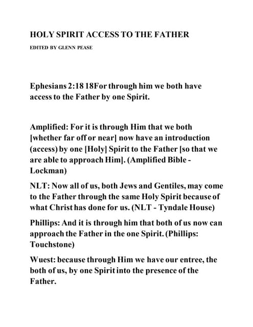 The holy spirit | PPTX | Christianity | Religion & Spirituality