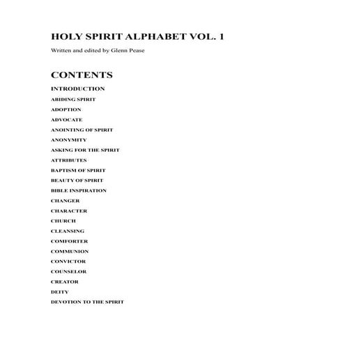 Holy spirit alphabet vol. 1 | RTF