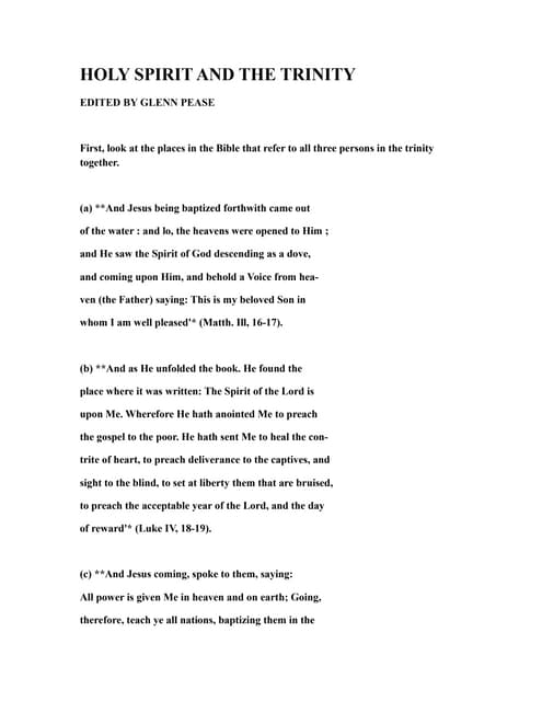 Understanding the Holy Trinity | PPT