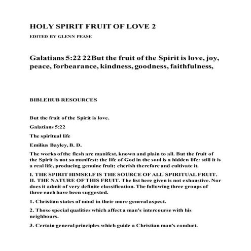 Holy spirit fruit of love 2 | DOCX