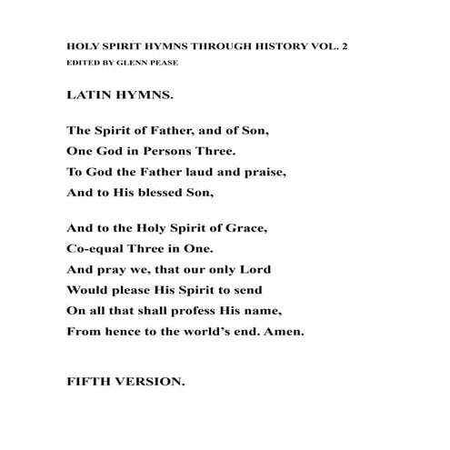 Holy spirit hymns through history vol. 2 | RTF