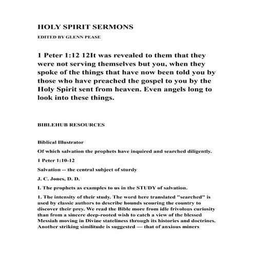 Holy spirit sermons | PDF