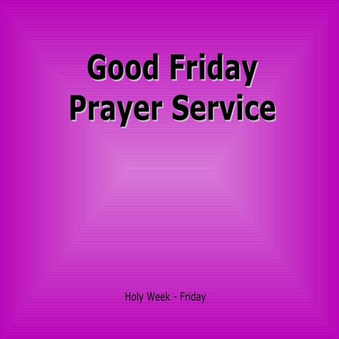 Holy Week Good Friday | PPT