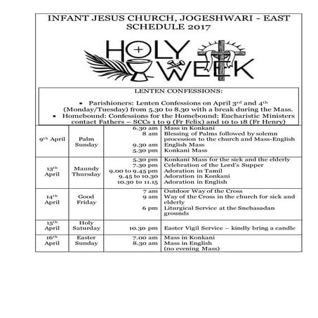 Holy week website | DOCX