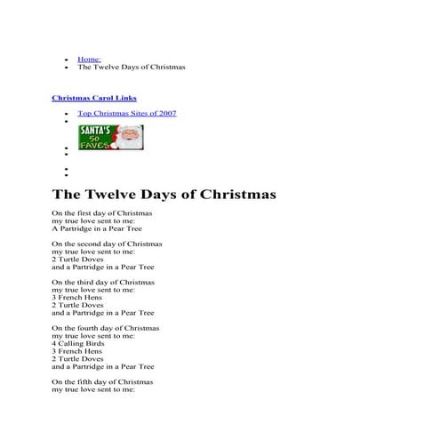 The Twelve Days Of Christmas | PPT
