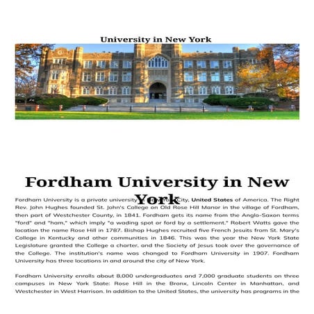 Fordham University in New York | PDF