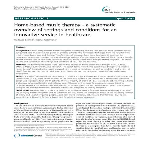 Home based music therapy | PDF