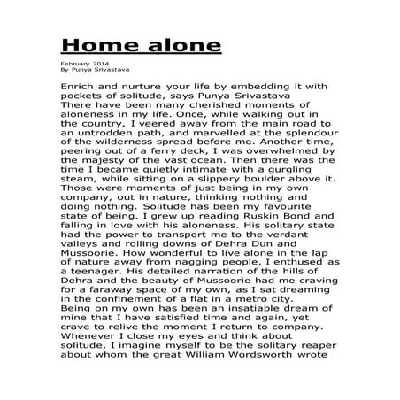 Home alone | DOCX