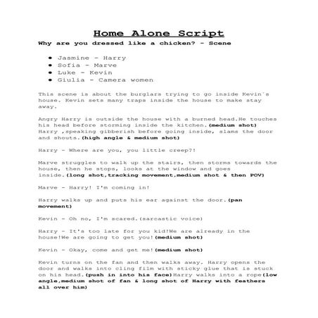 Home alone script | PDF