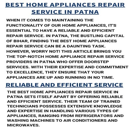 Best Repair Service in Patna | PDF