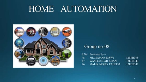smart home automation system | PPT
