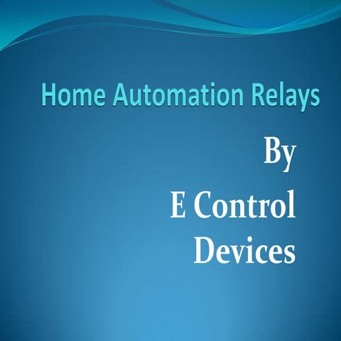 Home automation relays | PDF