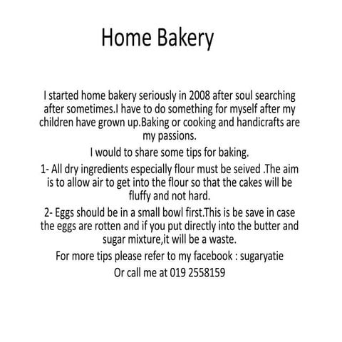 Home bakery | PPTX