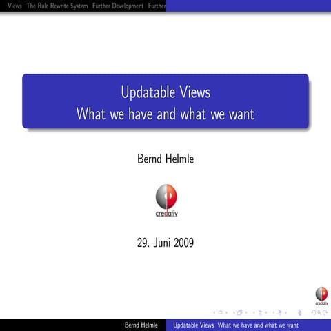 Updatable Views - What we have and what we want | PDF