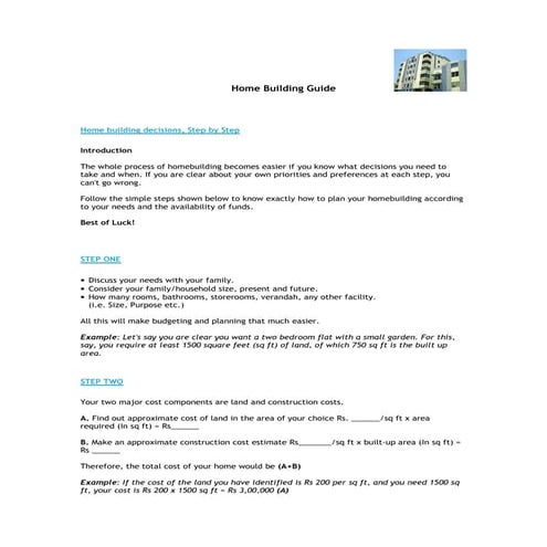 Home building guide | PDF