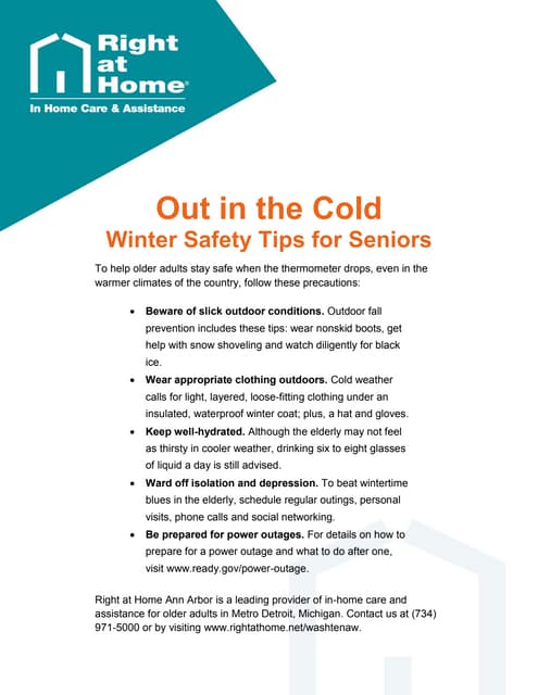 Winter Safety For Seniors | PDF