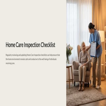Home Care Inspection Checklist with eAuditor Audits & Inspections | PDF