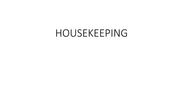 HOUSEKEEPING OPERATION: HOUSEKEEPING INVENTORIES | PPT