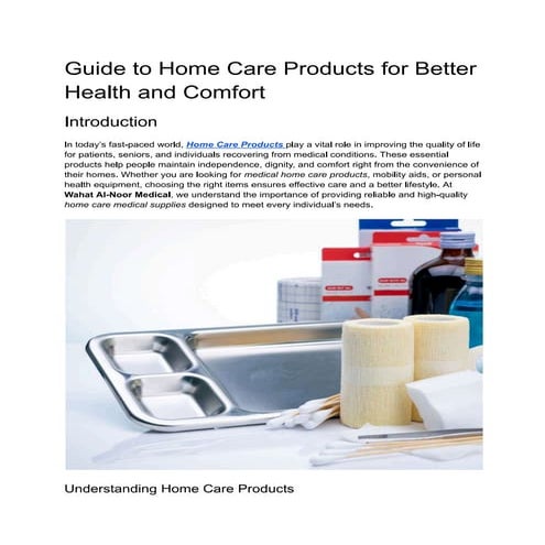 Home Care Products for Medical | Get Instantly | PDF