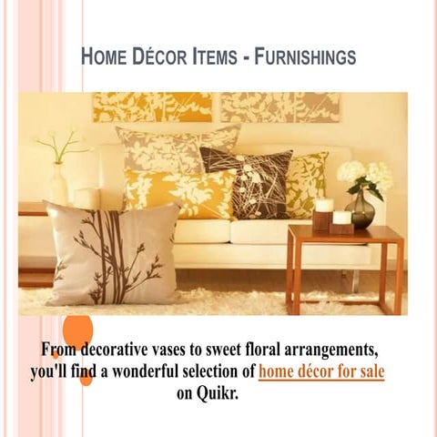 Home Décor Items - Furnishings | PPTX