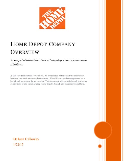 home depot Craig Menear Presentation | PPT