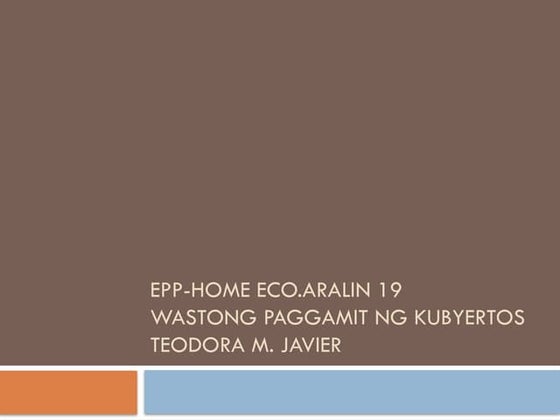 Epp he aralin 20 | PPTX