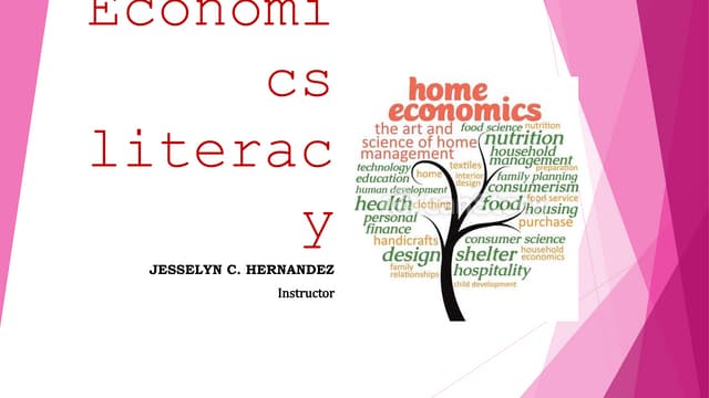 Introduction to Home Economics Literacy | PPTX | Education
